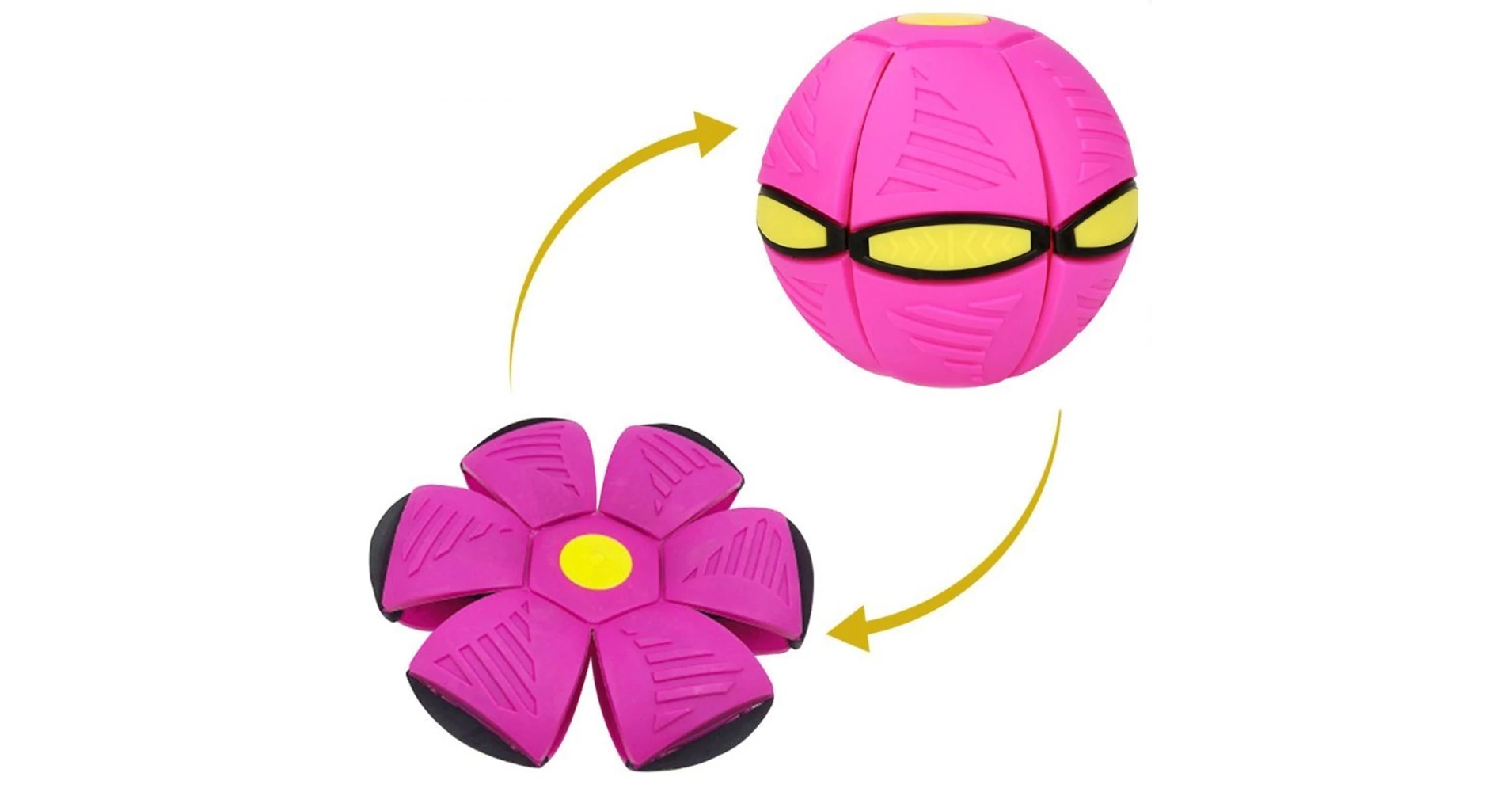 Mágikus UFO frizbi labda LED világítással - vegyes színekben