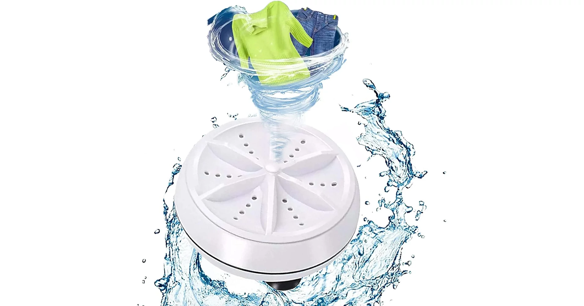 Hordozható mini mosógép USB csatlakozással - fehér